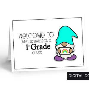 Cute Printable Stationary Notecards, Teacher Back to School Digital ...