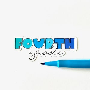 Waterproof Label Stickers, 4th Grade Elementary Teacher Vinyl Water ...