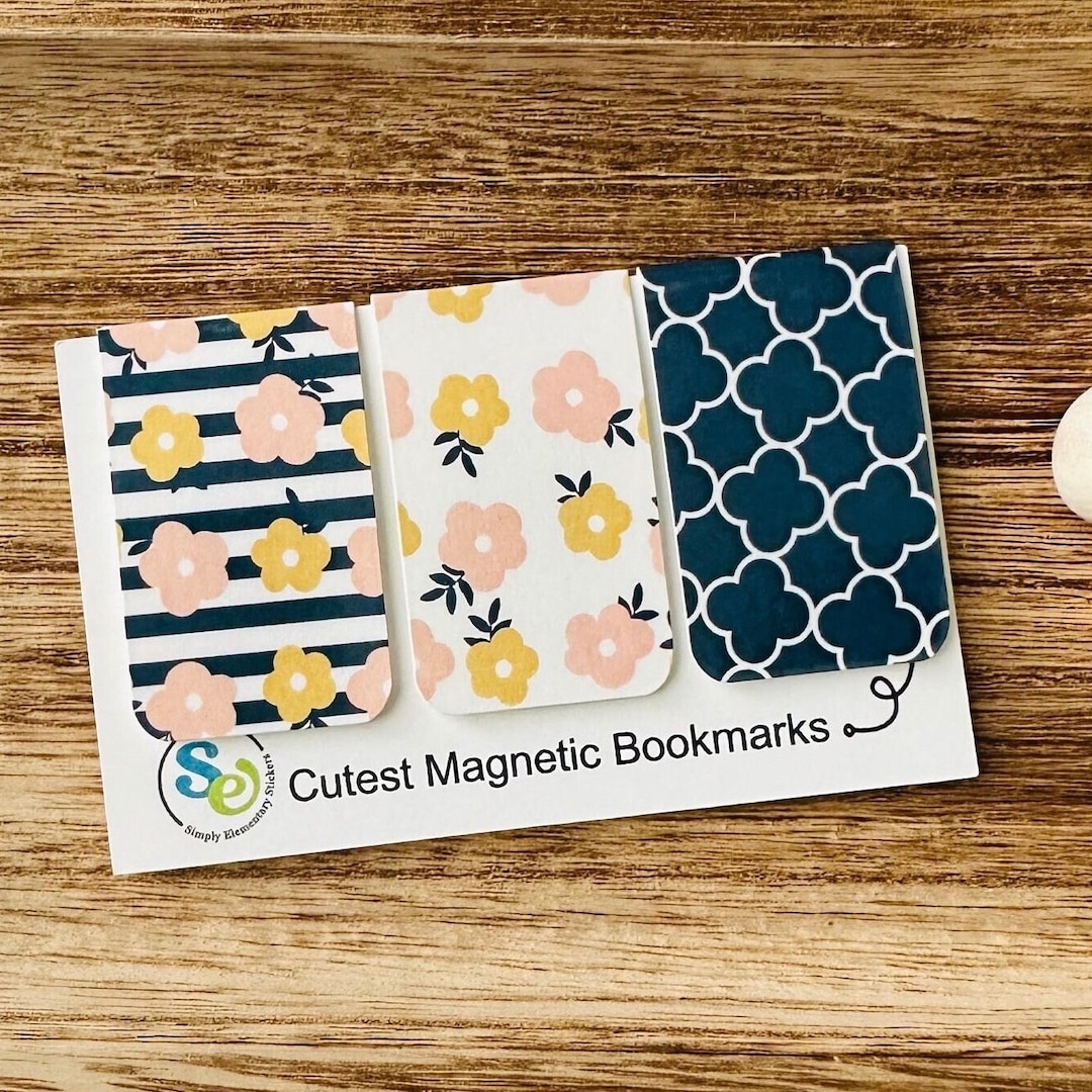 Bookish Book Lover Gifts, Cute Magnetic Bookmark Set, Bookworm Book ...