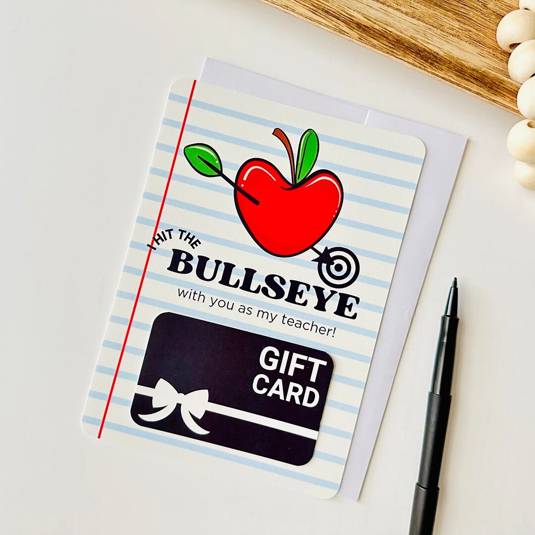 Teacher Appreciation Gift Card Holder, College Gifts, Bullseye - Etsy