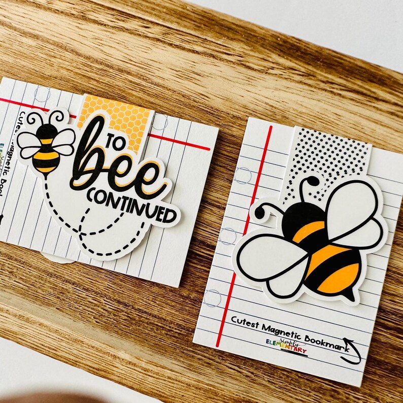 Cute Bee Magnetic Bookmark, Bee Gifts for Book Lovers, to Bee Continued ...