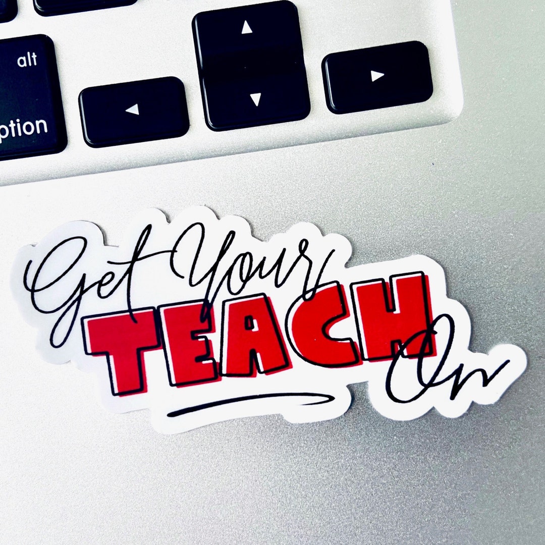 Waterproof Teacher Label Stickers for Laptop, Cute Vinyl Computer ...