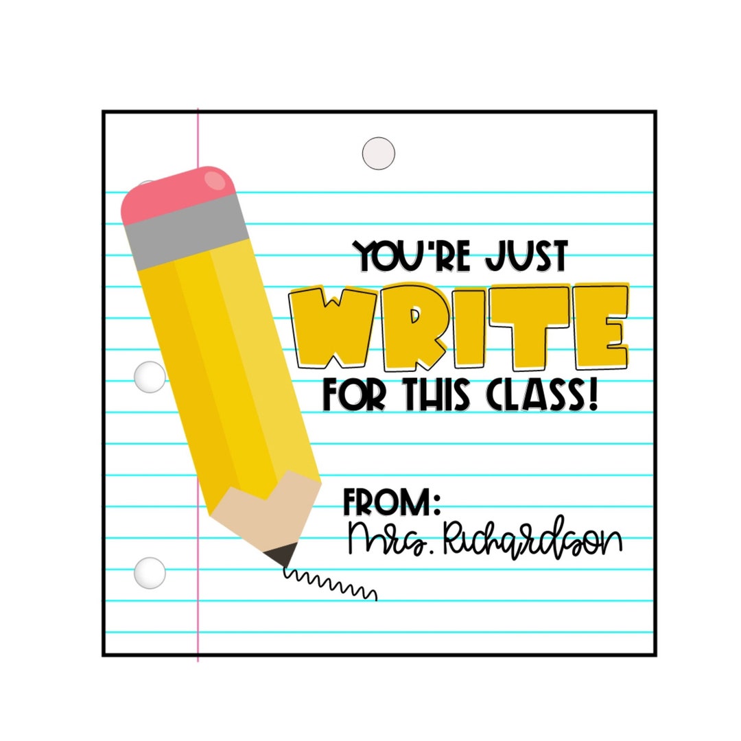 Back to School Instant Download Printable Teacher Gift Tags, Editable ...