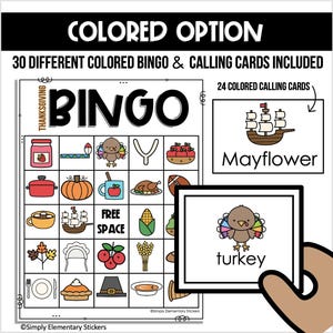Thanksgiving Printable Bingo Games & Cards, Homeschool Printable Fall ...