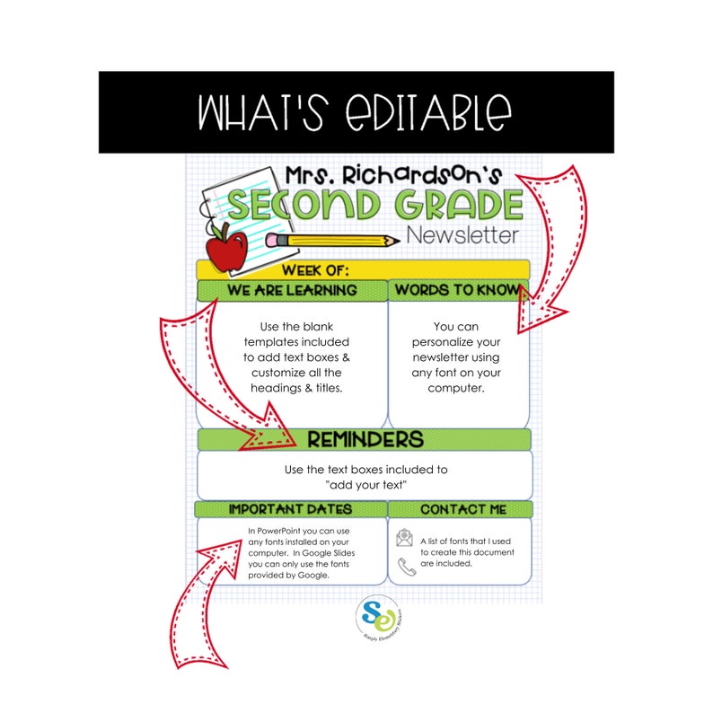 Editable Newsletter Back to School Printable Calendar Templates, Google ...