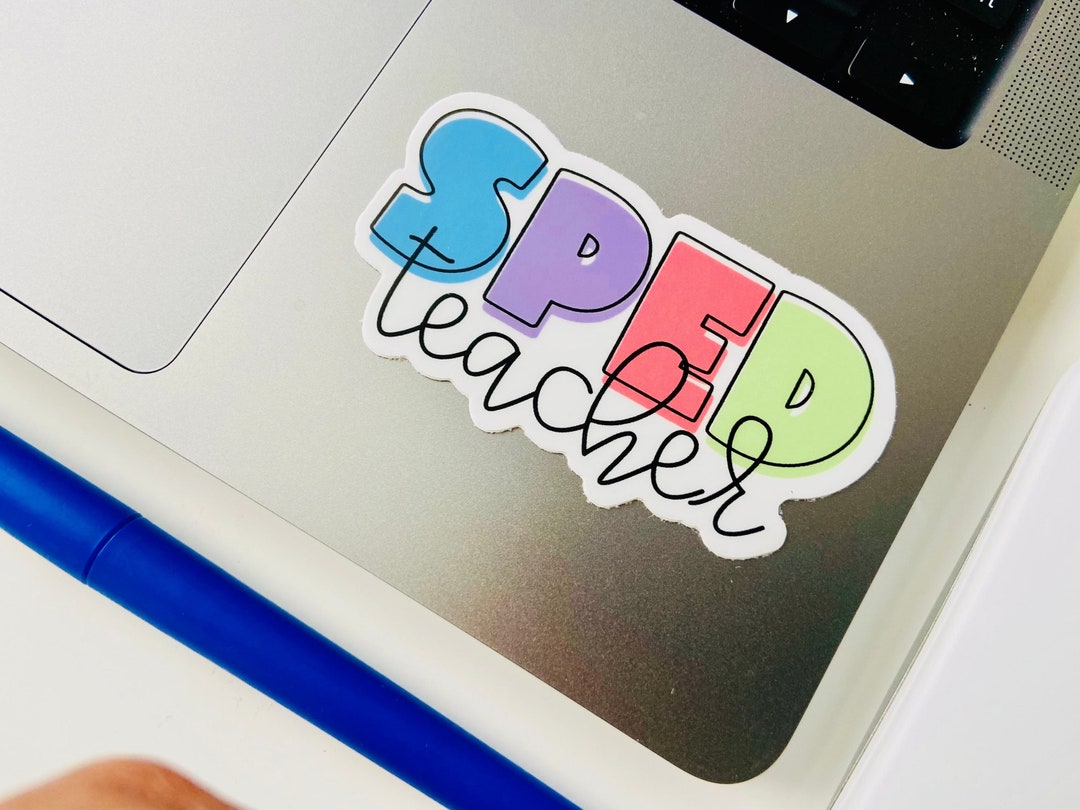 SPED Teacher Sticker: Waterproof Vinyl Label - Etsy