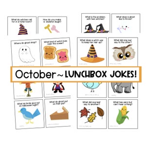 October Lunch Box Jokes for Kids Editable Lunchbox Notes - Etsy