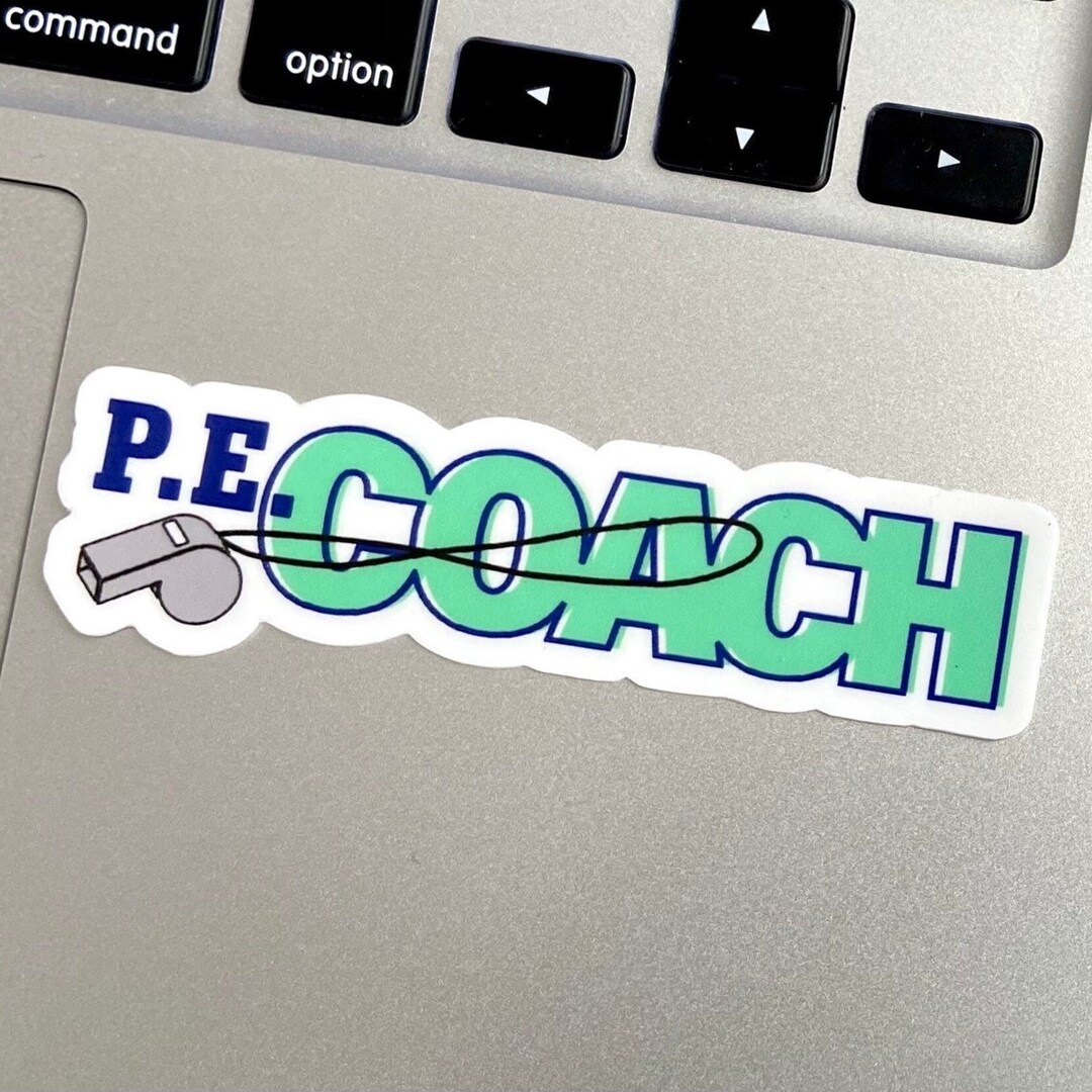 PE Teacher Vinyl Waterproof Bottle Stickers, Cute Die Cut Stickers ...