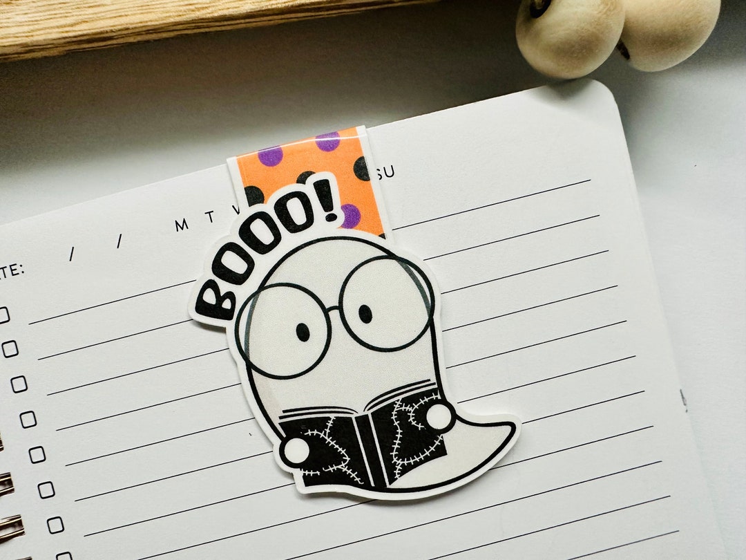 Spooky Ghost Face Magnetic Bookmark, Cute Halloween Book Lover Gifts ...