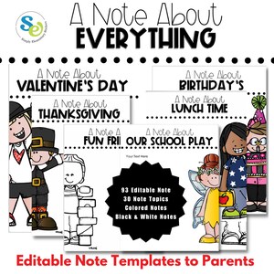 Teacher Mail Instant Download, Editable Letter Templates Parent ...