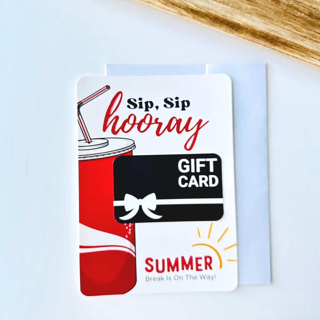 End of Year Teacher Gift Card Holder, College Gifts, Summer Break - Etsy