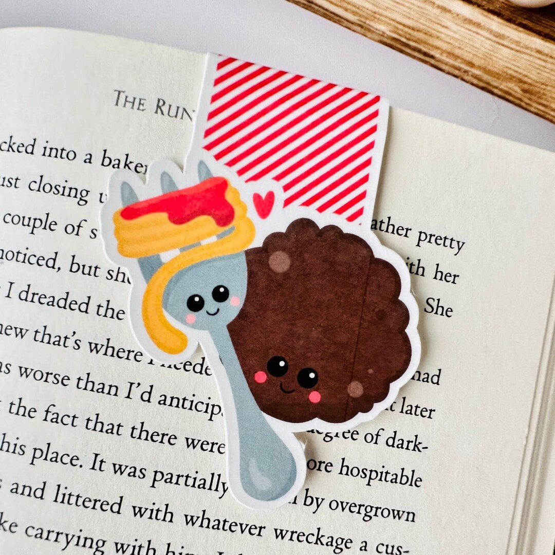 Cute Kawaii Foodie Magnetic Bookmark Book Lover Gift, Bookish Merch ...
