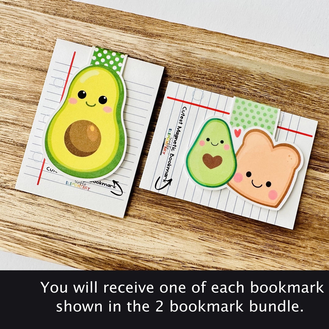 Avocado Magnetic Bookmark Bookish Cute Page Holder Gifts, Book Lover ...