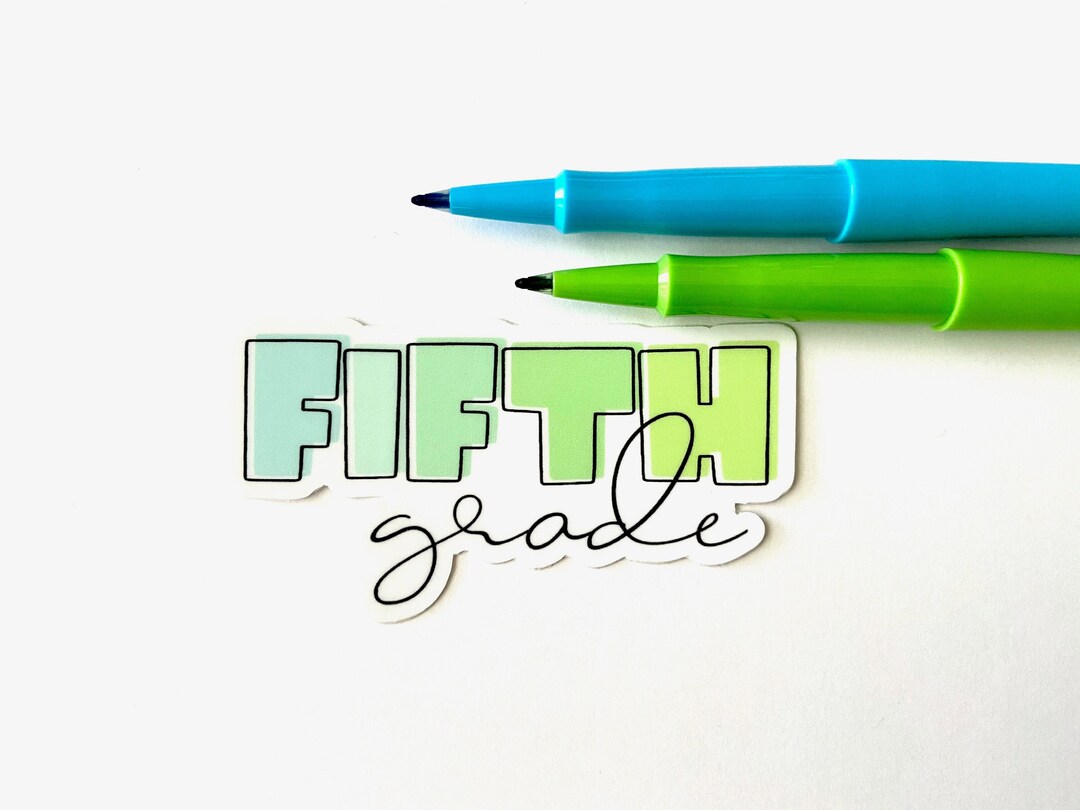 5th Grade Elementary Teacher Water Bottle Stickers, Fifth Grade Vinyl ...