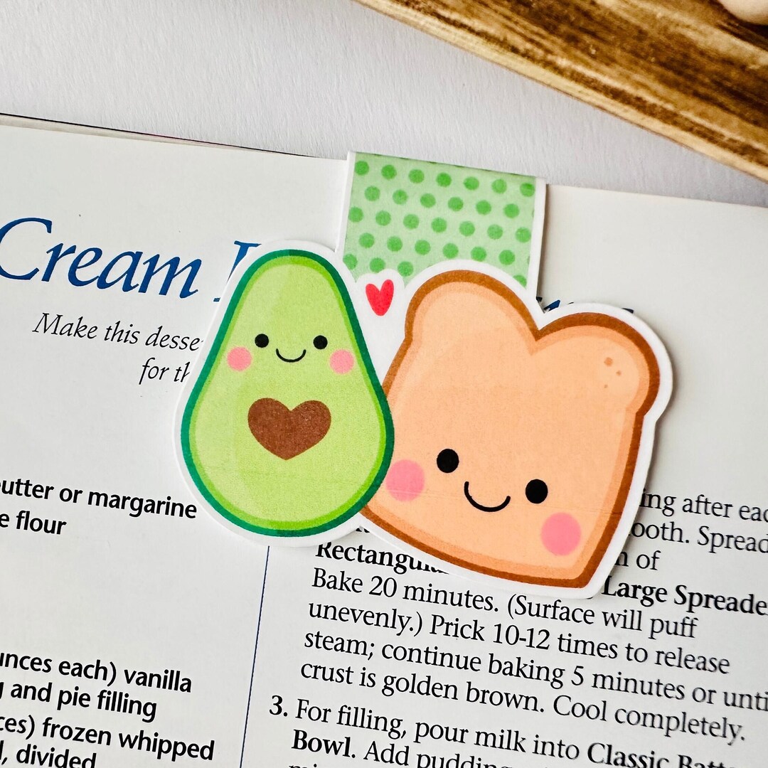 Cute Avocado Magnetic Bookmark Bookish Page Holder Gifts, Book Lover ...