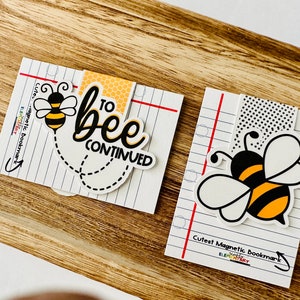 Cute Bee Magnetic Bookmark, Bee Gifts for Book Lovers, to Bee Continued ...