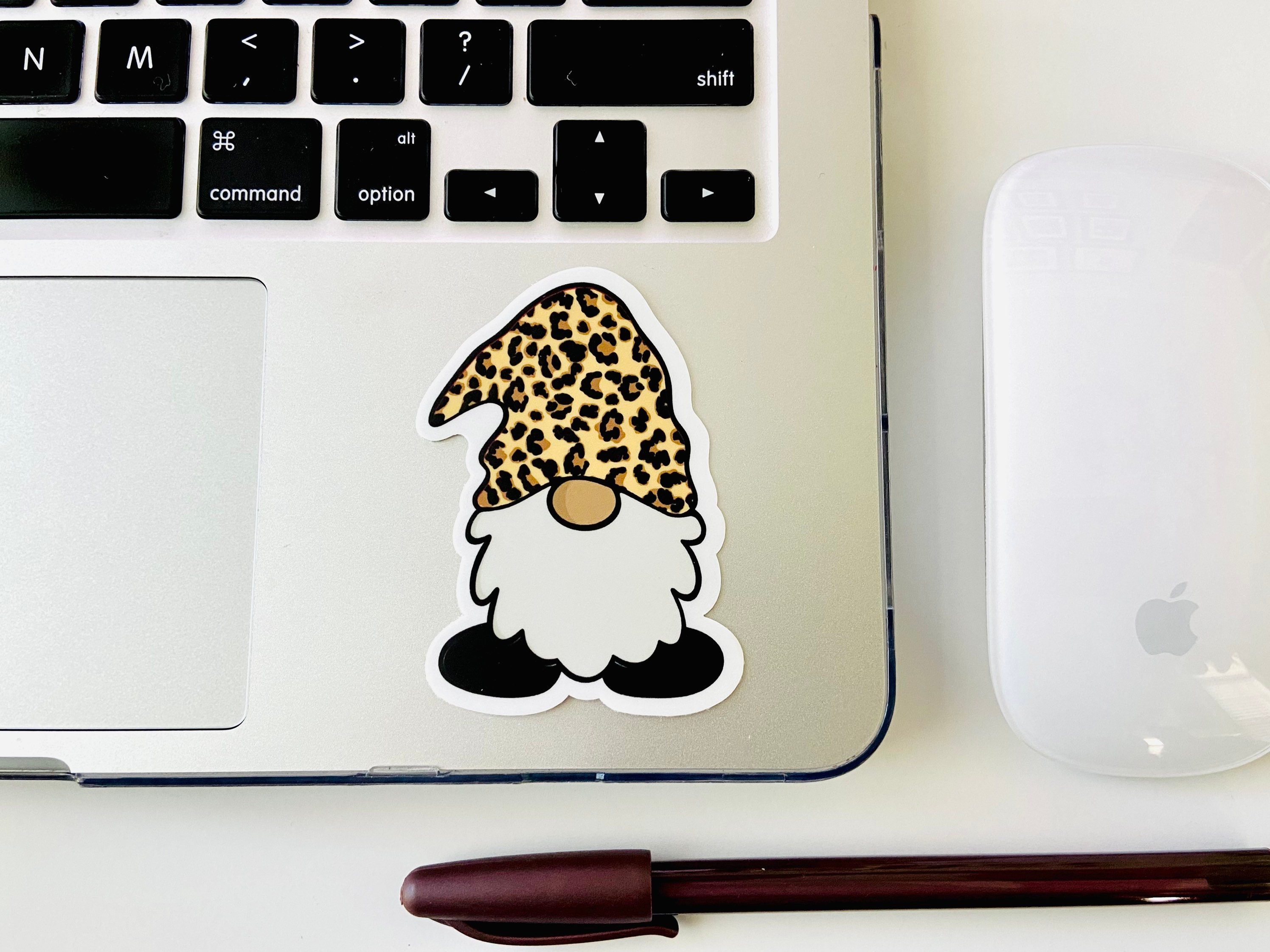 Leopard Gnome Vinyl Water Bottle Label Stickers Teacher | Etsy