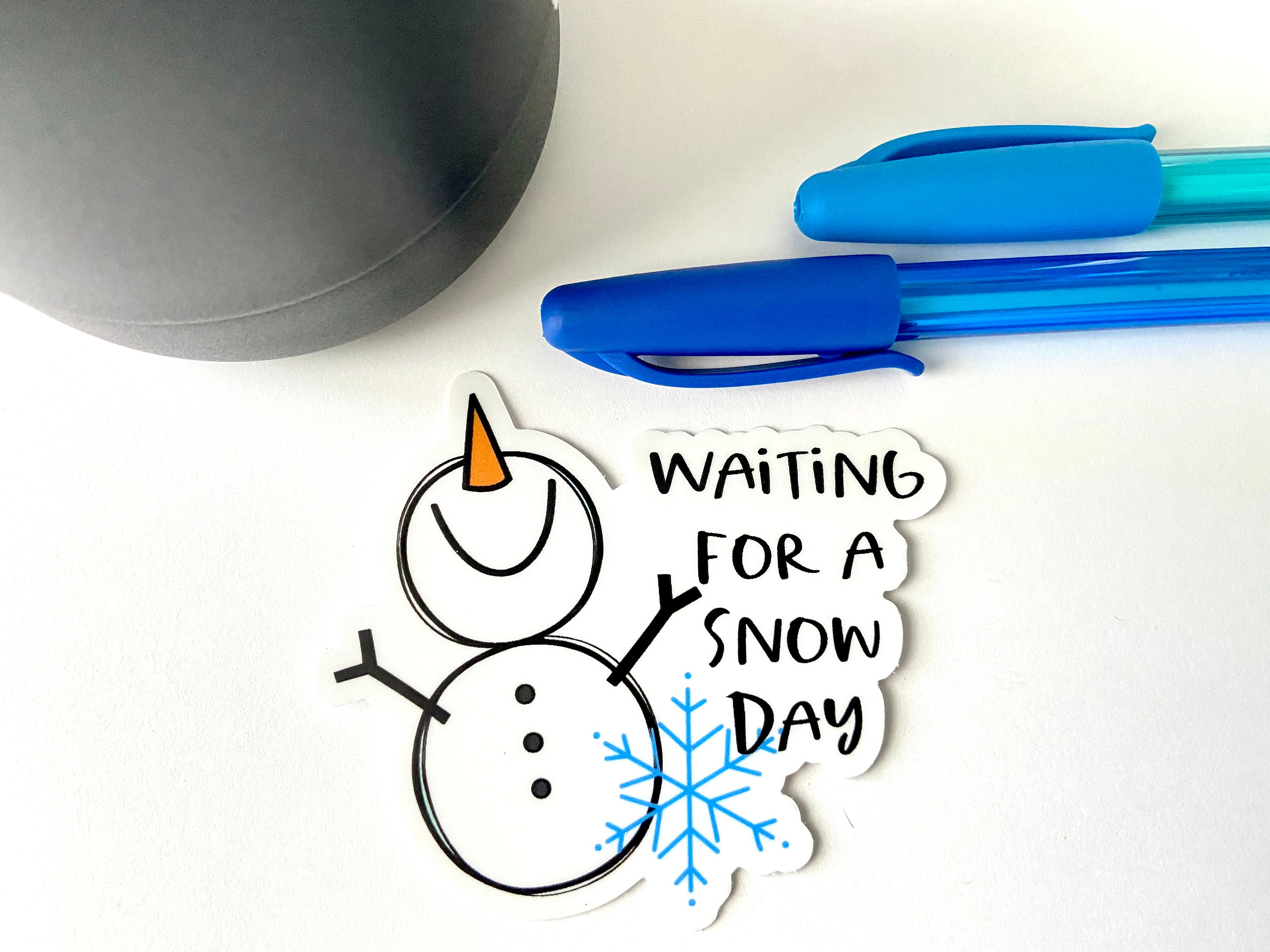 Cute Teacher Snow Day Computer Label Stickers, Teacher MacBook ...