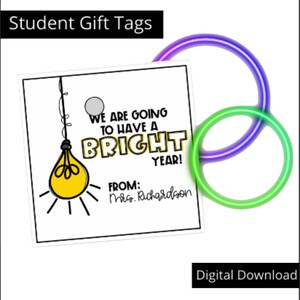 Back to School Editable Template Gift Tags, Instant Download Printable ...