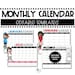 Editable Family Monthly Printable Calendar Templates, Back to School ...