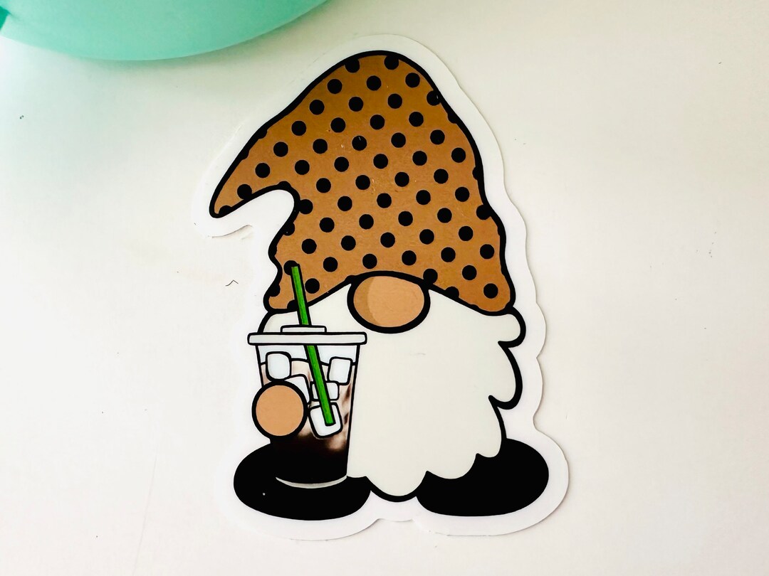 Cute Gnome Vinyl Water Bottle Coffee Stickers, Teacher Laptop ...
