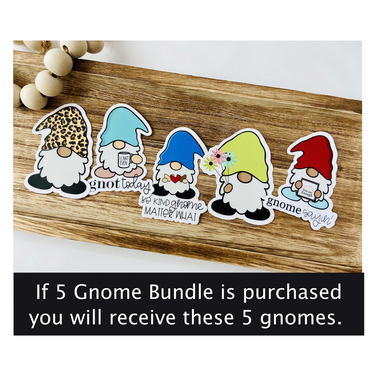 Leopard Gnome Vinyl Water Bottle Label Stickers, Teacher MacBook ...