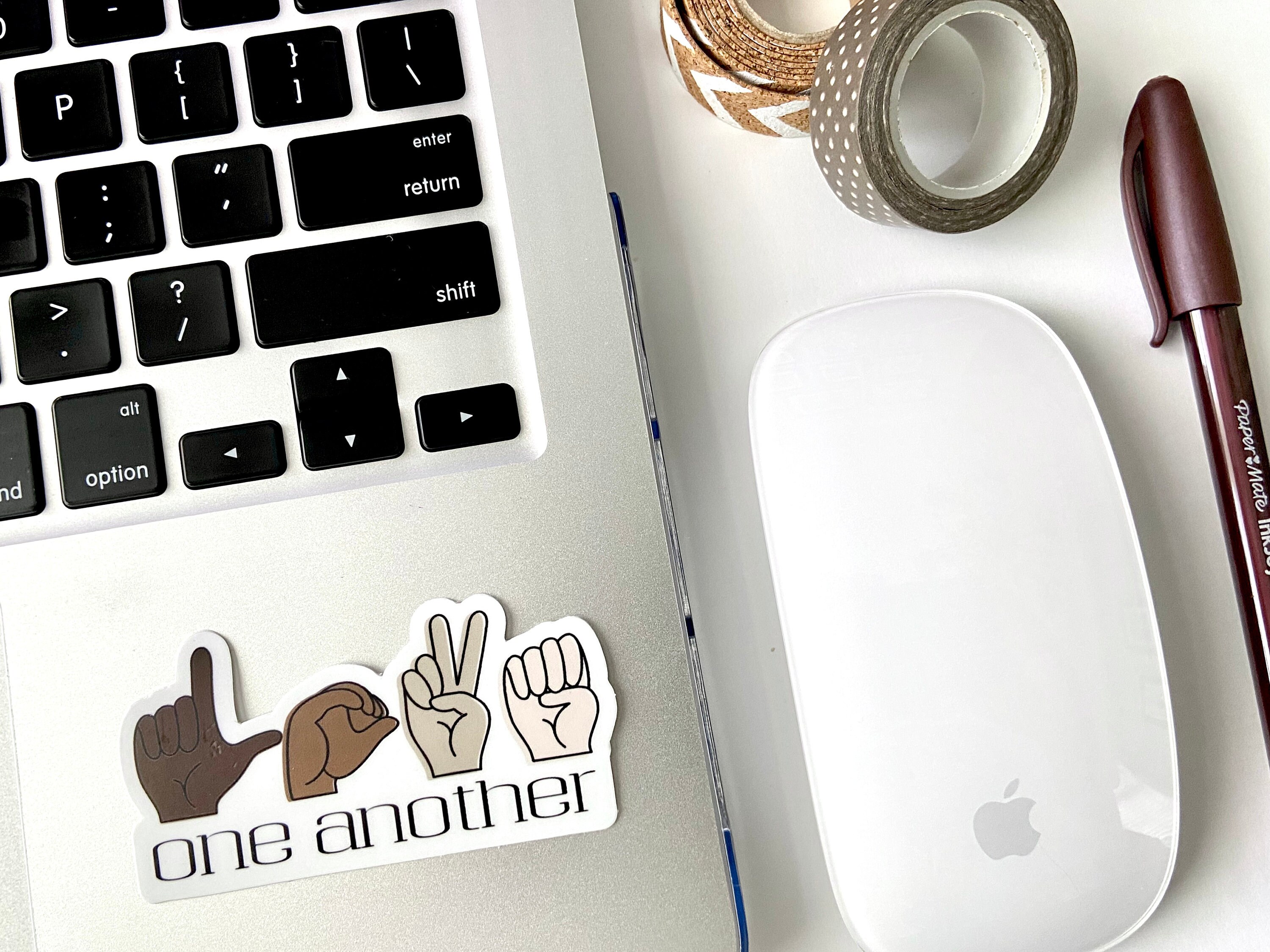 Sign Language Love One Another Cute Vinyl Teacher Stickers - Etsy