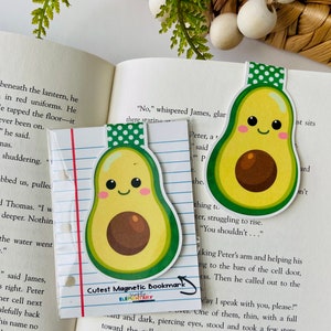 Avocado Bookmark Page Holder Gifts, Magnetic Book Lover Paper Book Mark ...