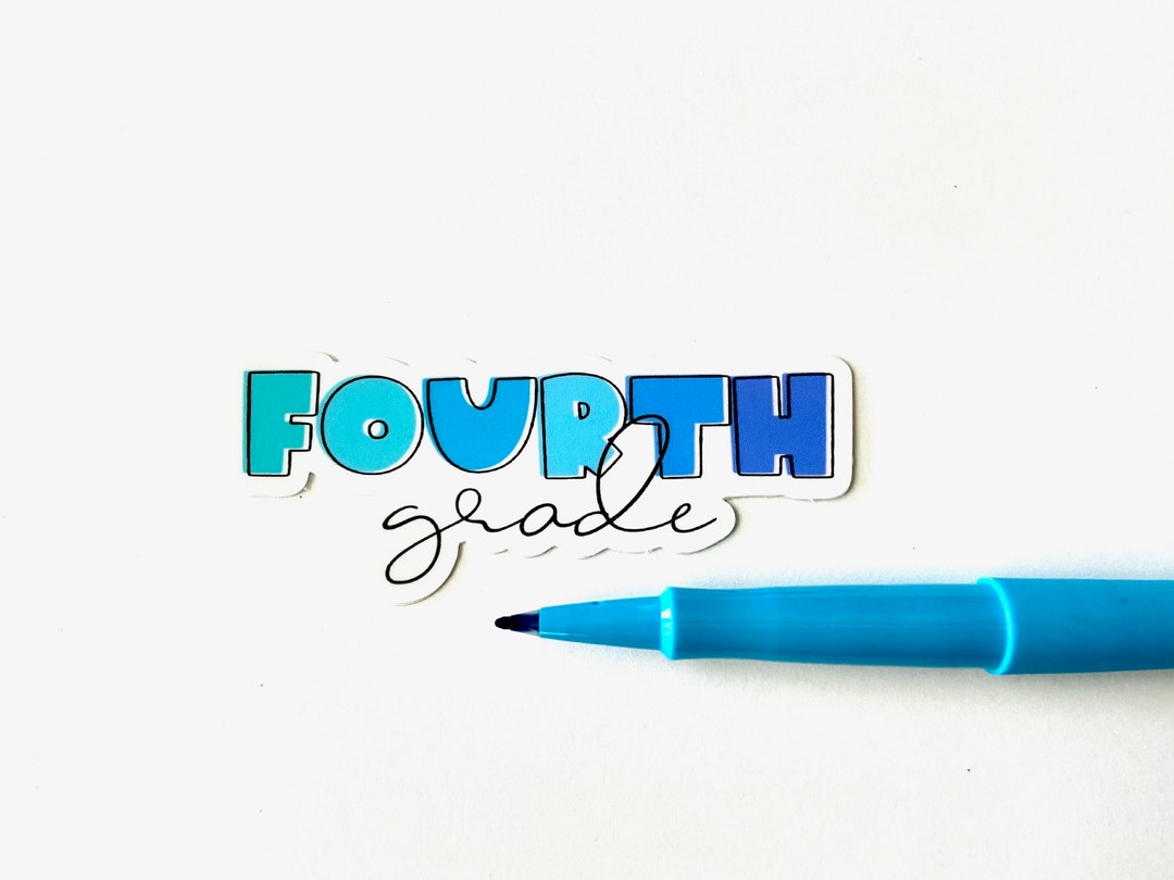 Waterproof Label Stickers 4th Grade Elementary Teacher Vinyl - Etsy