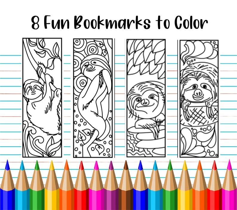 Editable Adult Coloring Pages Bookmarks Printable Template - Etsy