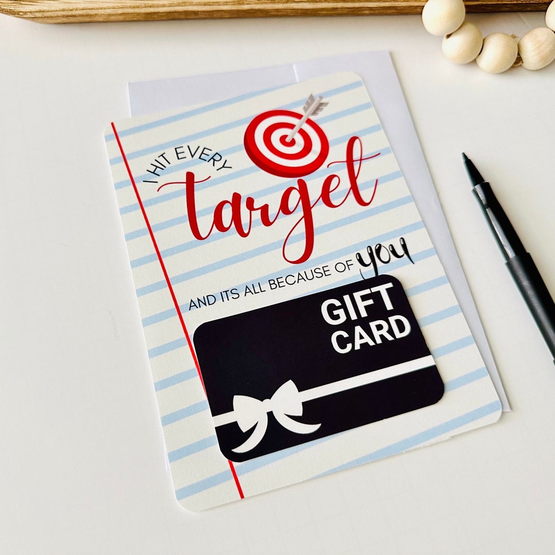Teacher Appreciation Thank You Gift Ideas Card Holder, Hit Every Target ...