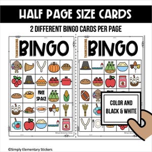 Thanksgiving Printable Bingo Games & Cards, Homeschool Printable Fall ...