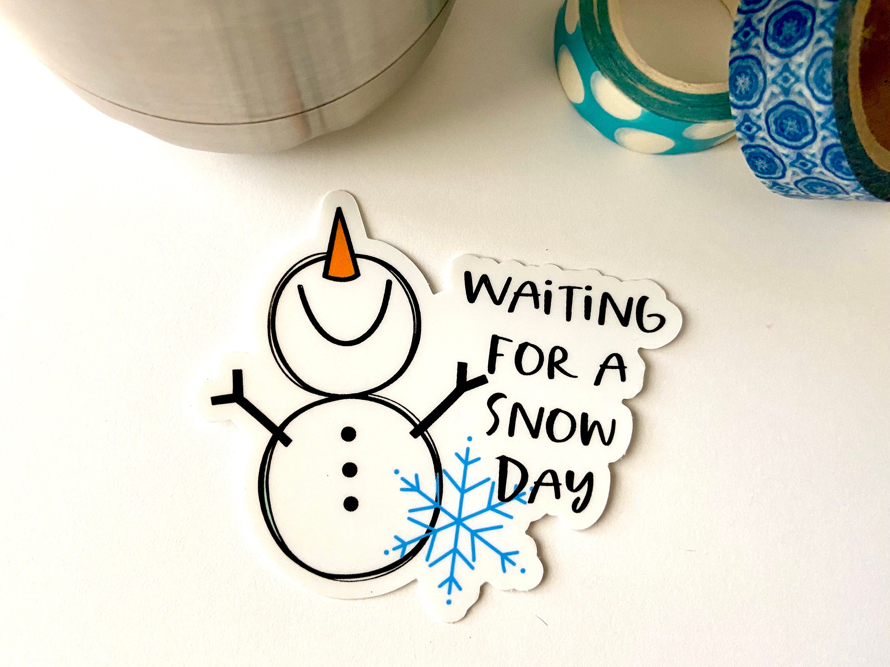 Cute Teacher Snow Day Computer Label Stickers, Teacher MacBook ...
