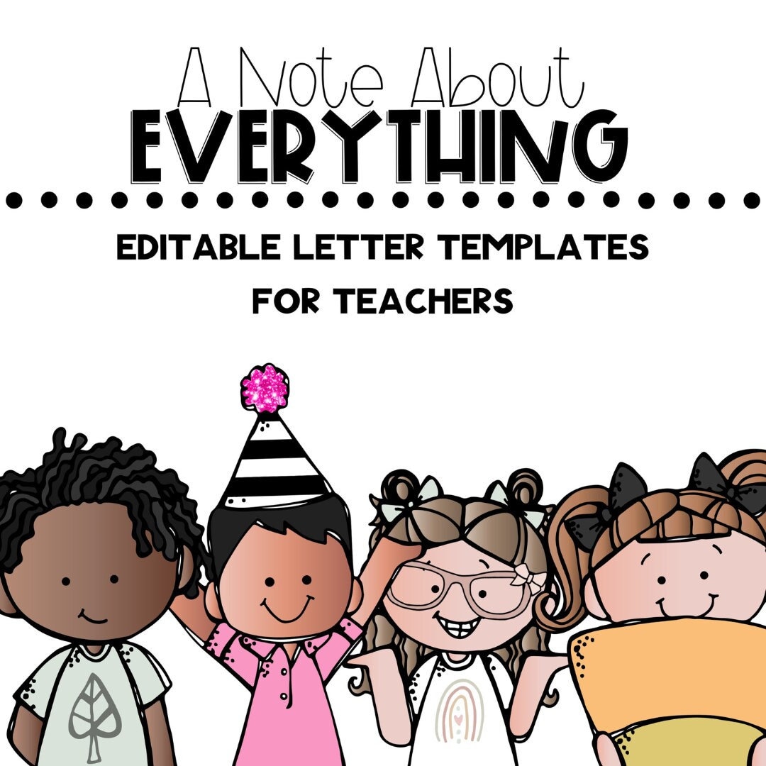 Teacher Mail Instant Download, Editable Letter Templates Parent ...