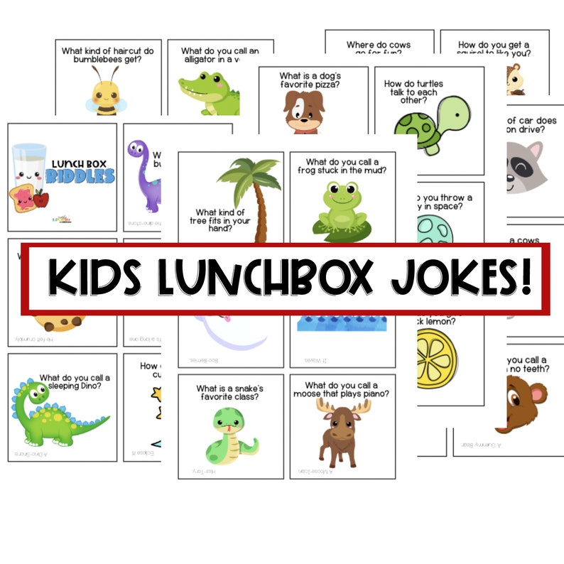 Editable Lunch Box Jokes for Kids Lunchbox Notes Cards - Etsy