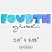 Waterproof Label Stickers, 4th Grade Elementary Teacher Vinyl Water ...