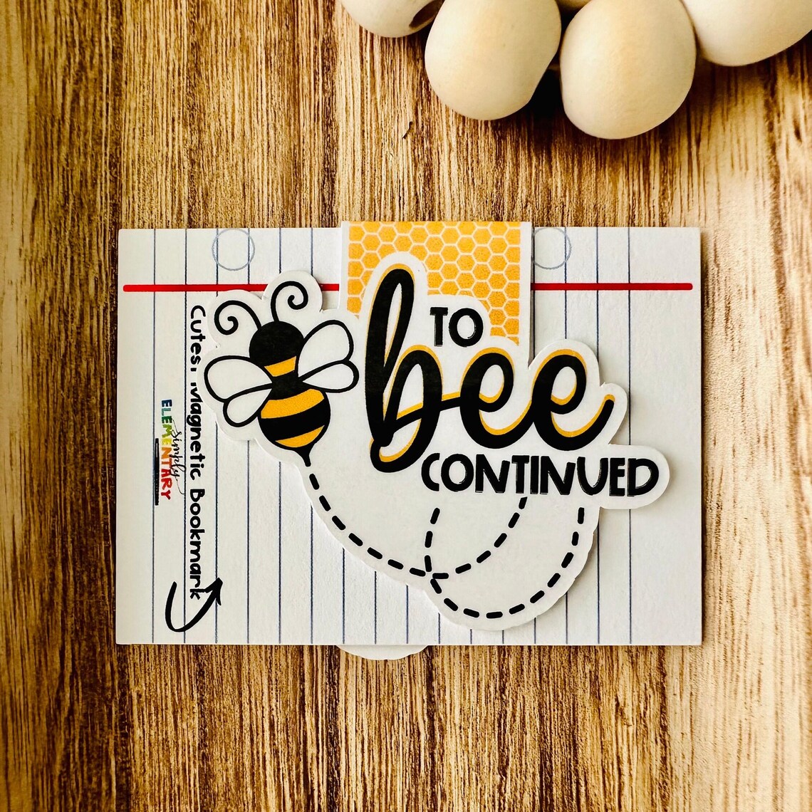 Cute Bee Magnetic Bookmark, Bee Gifts for Book Lovers, to Bee Continued ...