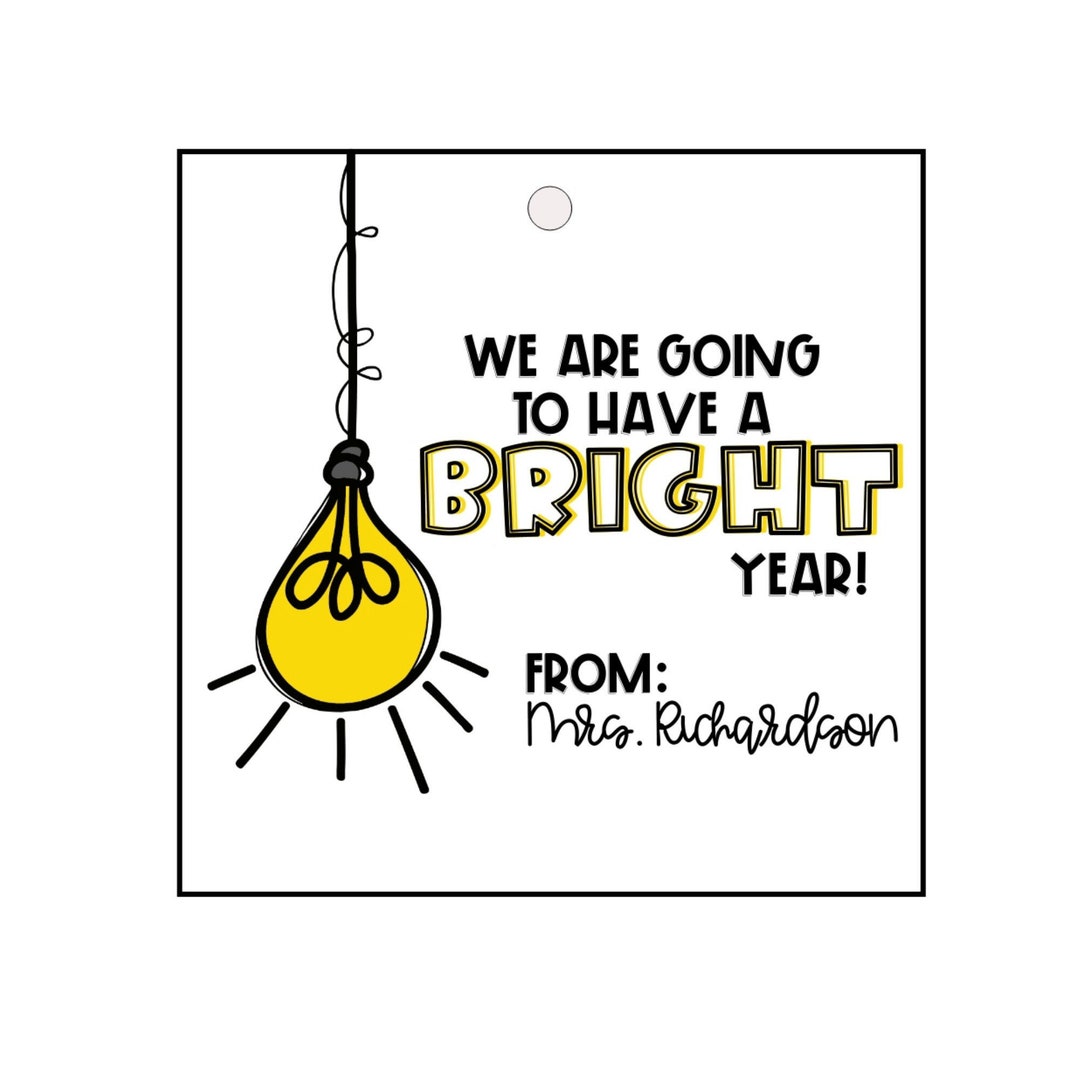 Back to School Editable Template Gift Tags, Instant Download Printable ...