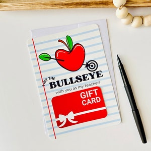 Teacher Appreciation Gift Card Holder, College Gifts, Bullseye - Etsy