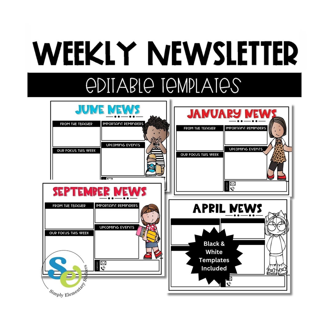 Back to School Flyer Editable Newsletter Template, Meet the Teacher ...