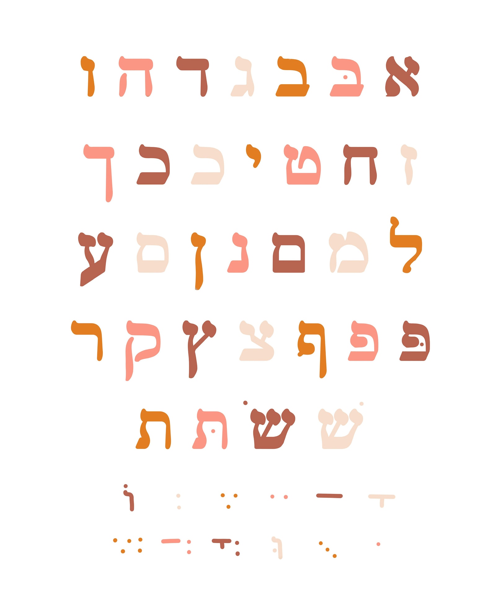 Alef bet poster alef bet canvas alef bet art alef bet | Etsy