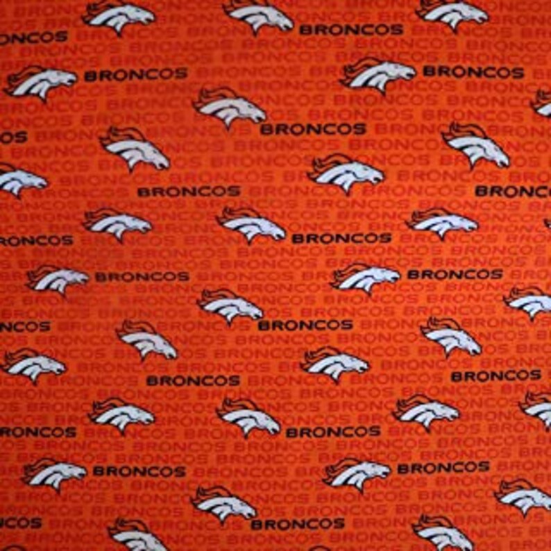 NFL Denver Broncos Football Fabric Sold by 1/2, 18 X 58 - Etsy
