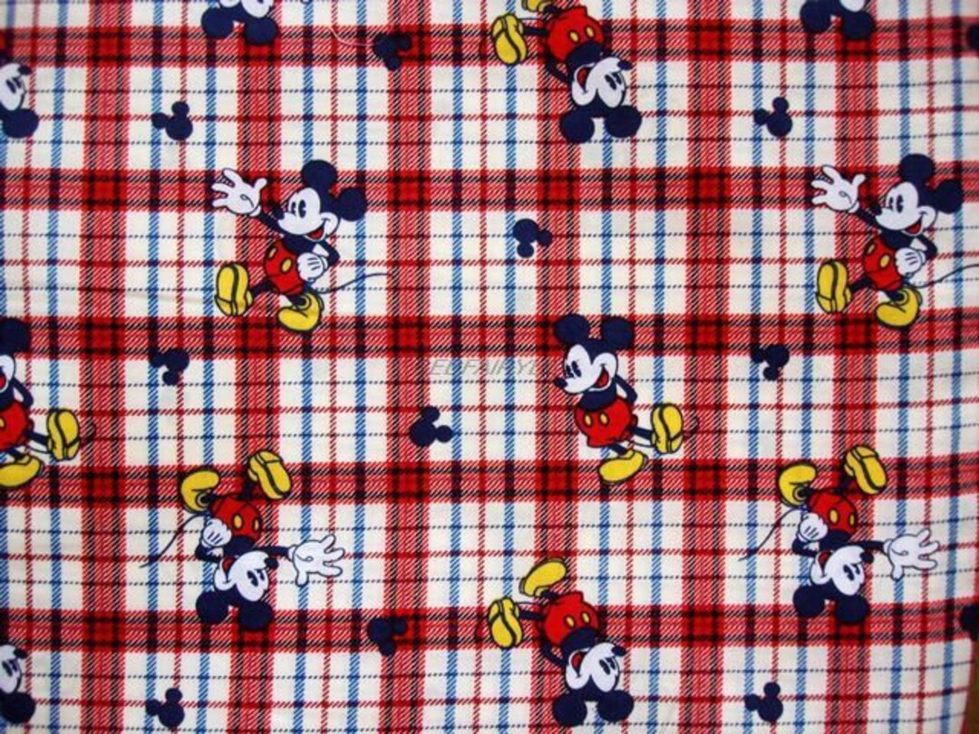 Disney Mickey Mouse 100% Cotton Fabric Sold by 1/2, 18 X 44 - Etsy
