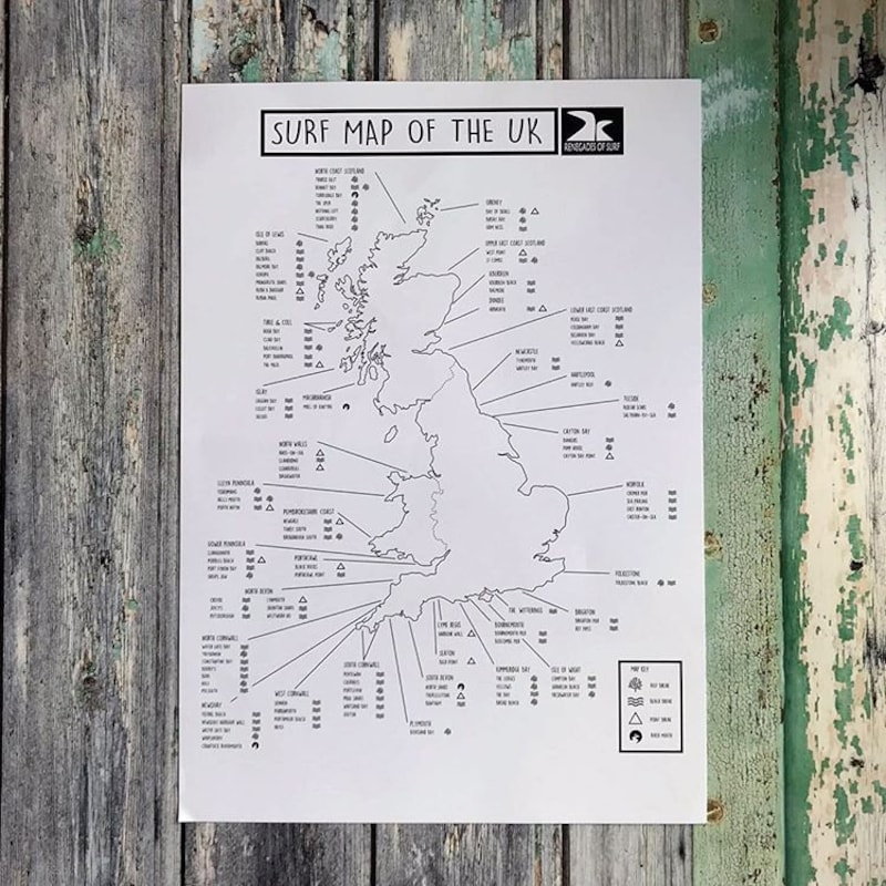 Surf Map - Etsy