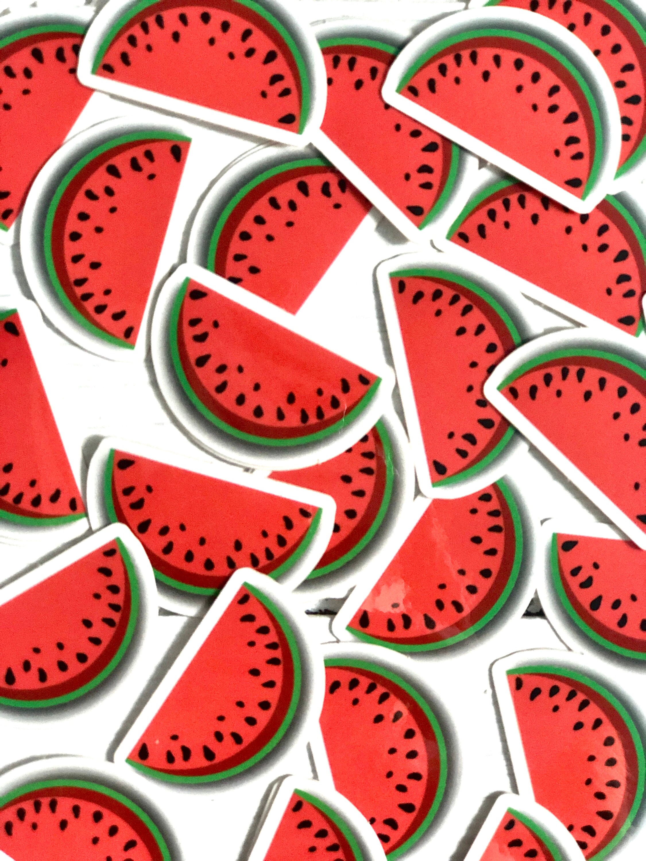 Glossy Vinyl Watermelon Sticker Watermelon Sticker Vinyl - Etsy