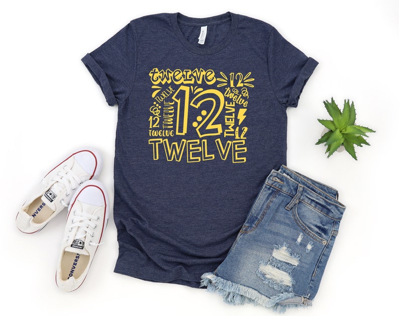 12th Birthday Tshirt12 Years Birthday T-shirt Birthday - Etsy