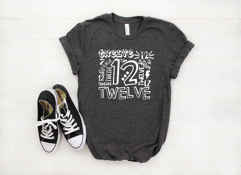 12th Birthday Tshirt12 Years Birthday T-shirt Birthday | Etsy
