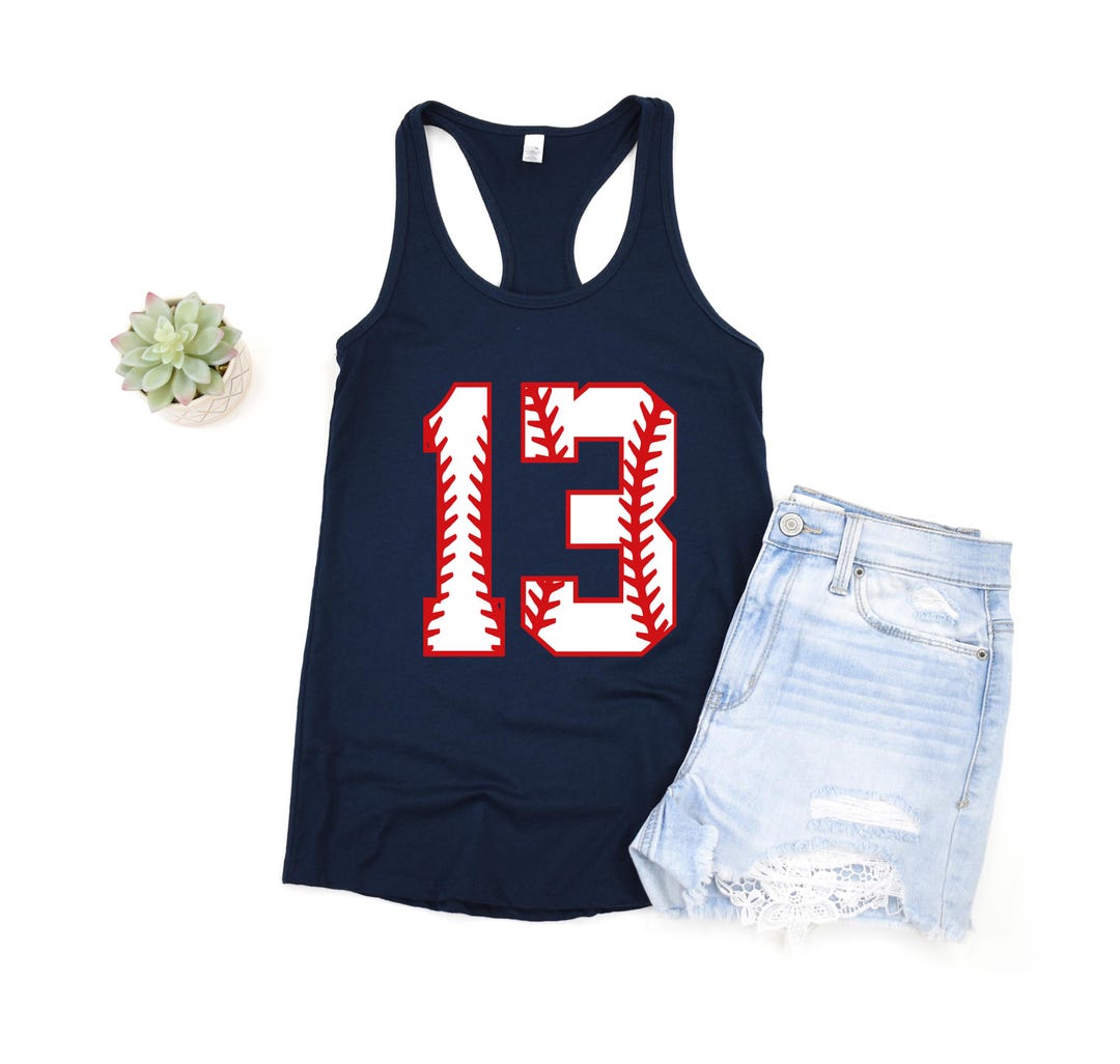 Custom Baseball Number Tank Top, Personalized Baseball Number Tank ...