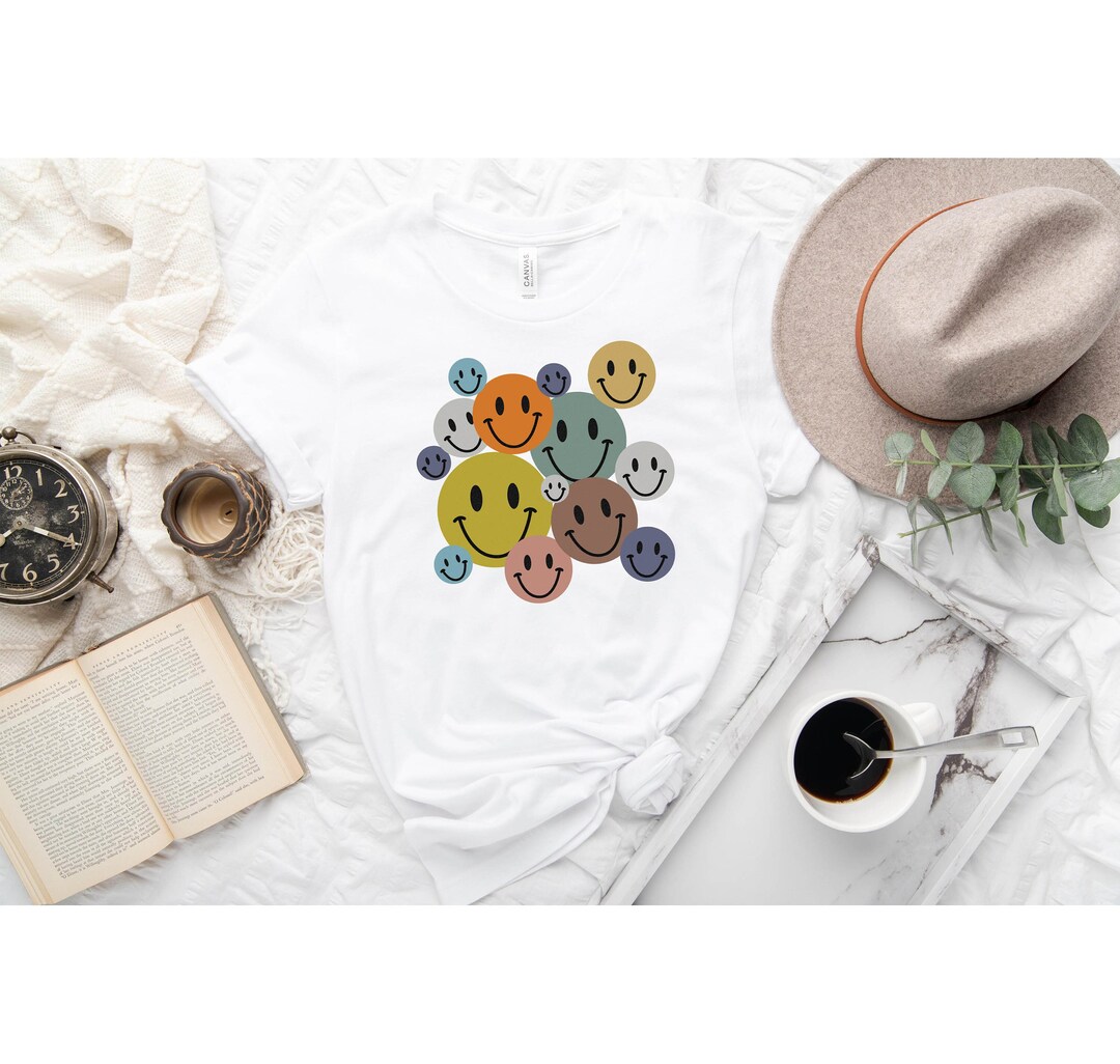 Retro Smile Faces Shirt, Smile Face T-shirt, Vintage Smiley Face Shirt ...
