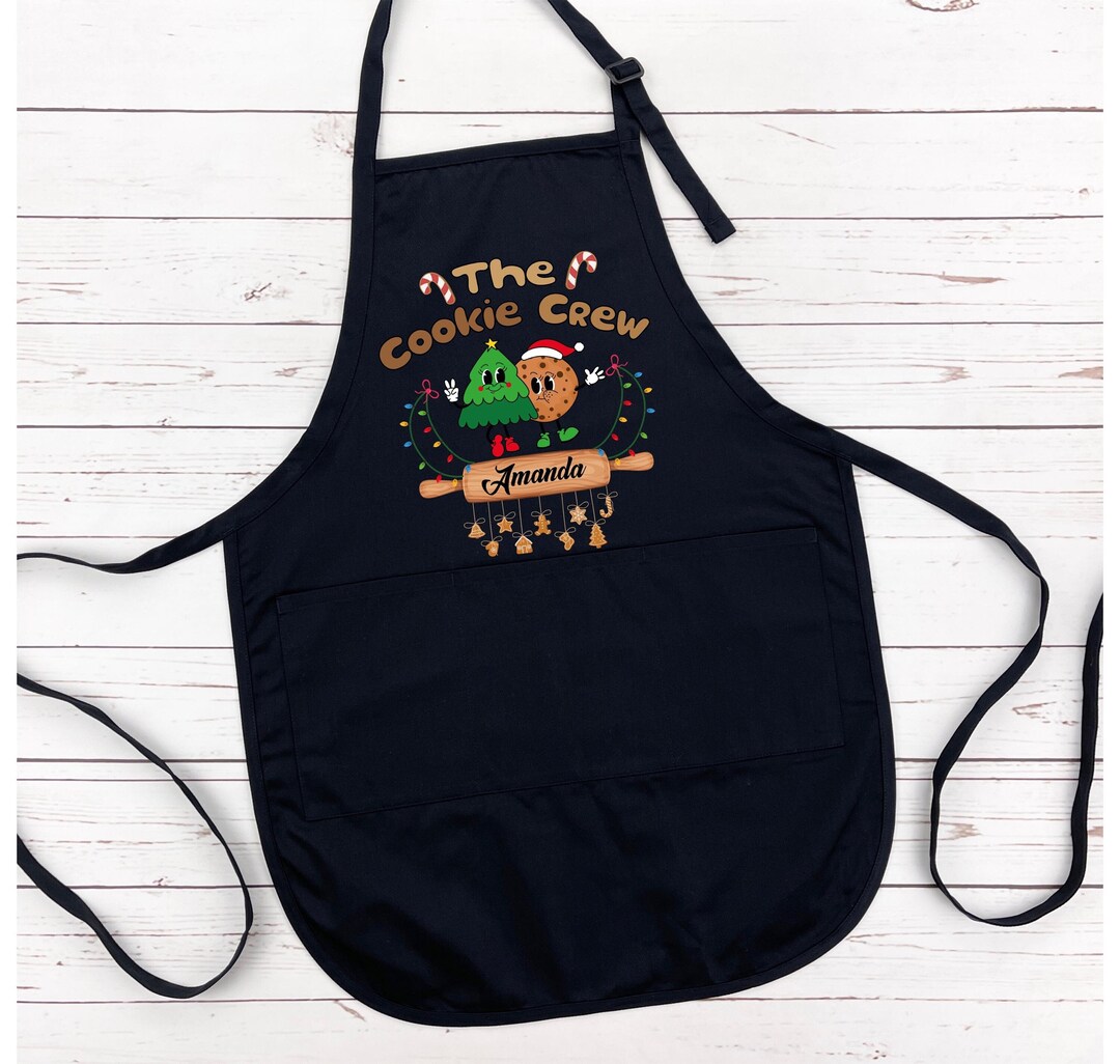 Personalized the Cookie Crew Apron, Custom the Cookie Crew Christmas ...